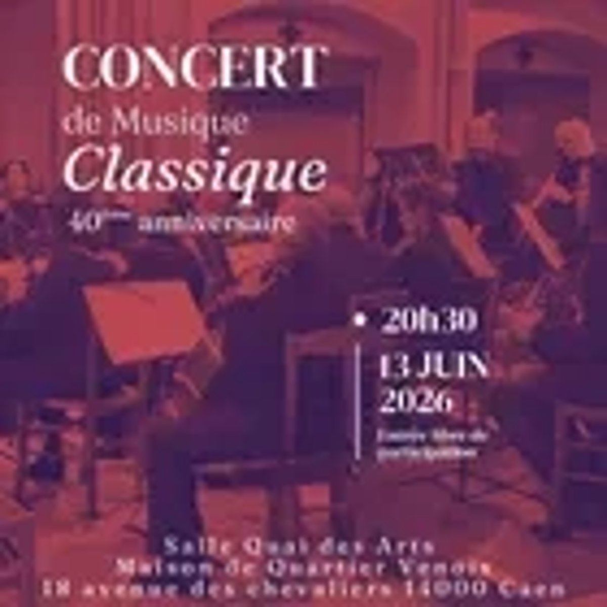 Concert Christophe Coin et Crescendo à Caen — 13 juin 2026